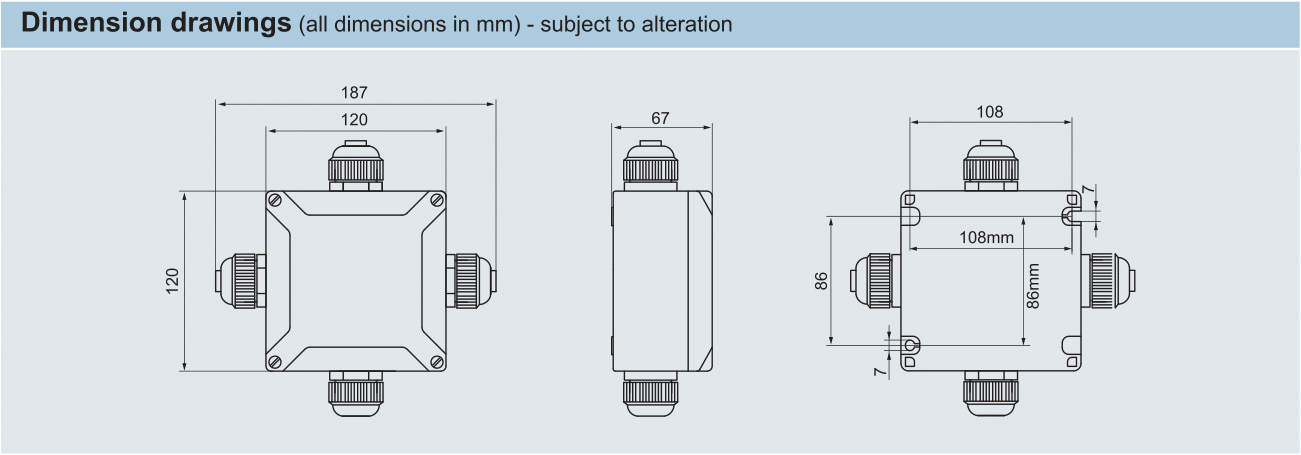 BXJ8050-20/6 TDOS EXPLOSION PROOF GRP POLYESTER WAROM / TERMINAL BOX ...