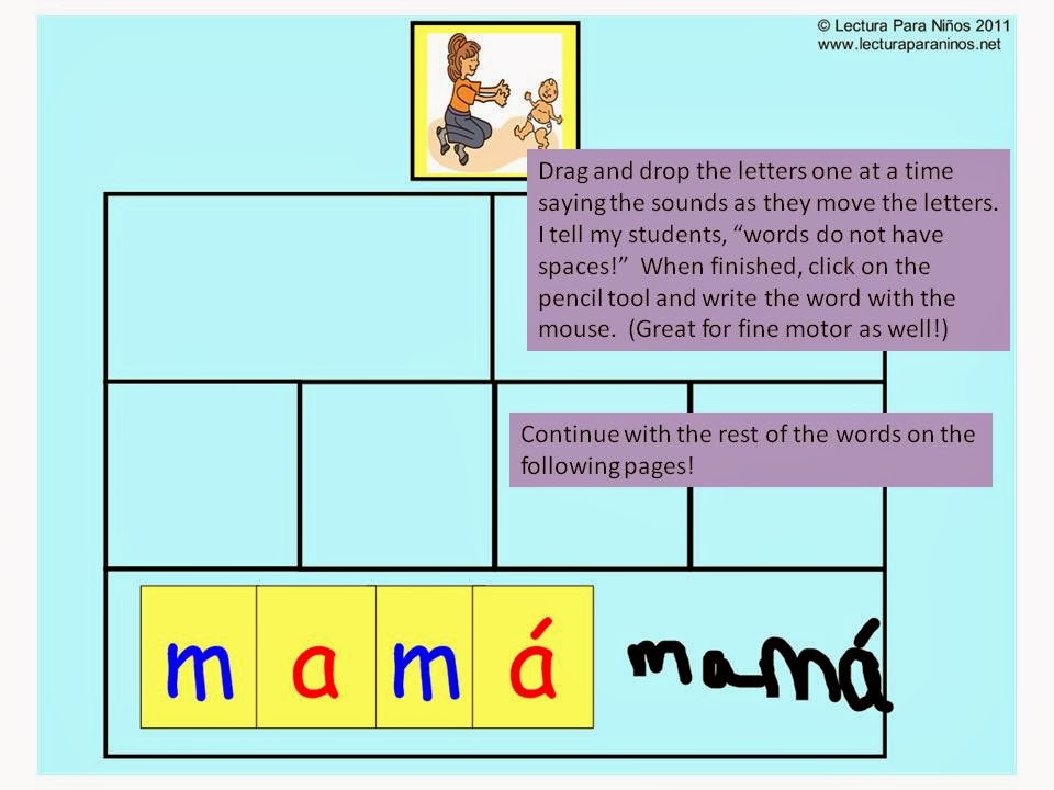 Mommy Maestra: Free Spanish Reading Game: Tema 2: Centro foneticos