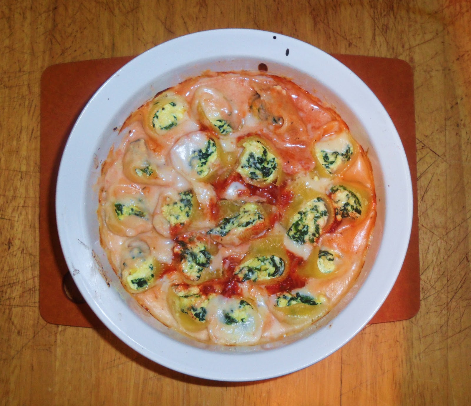 Food By Bram: Lumaconi Pasta Stuffed with Spinach & Ricotta