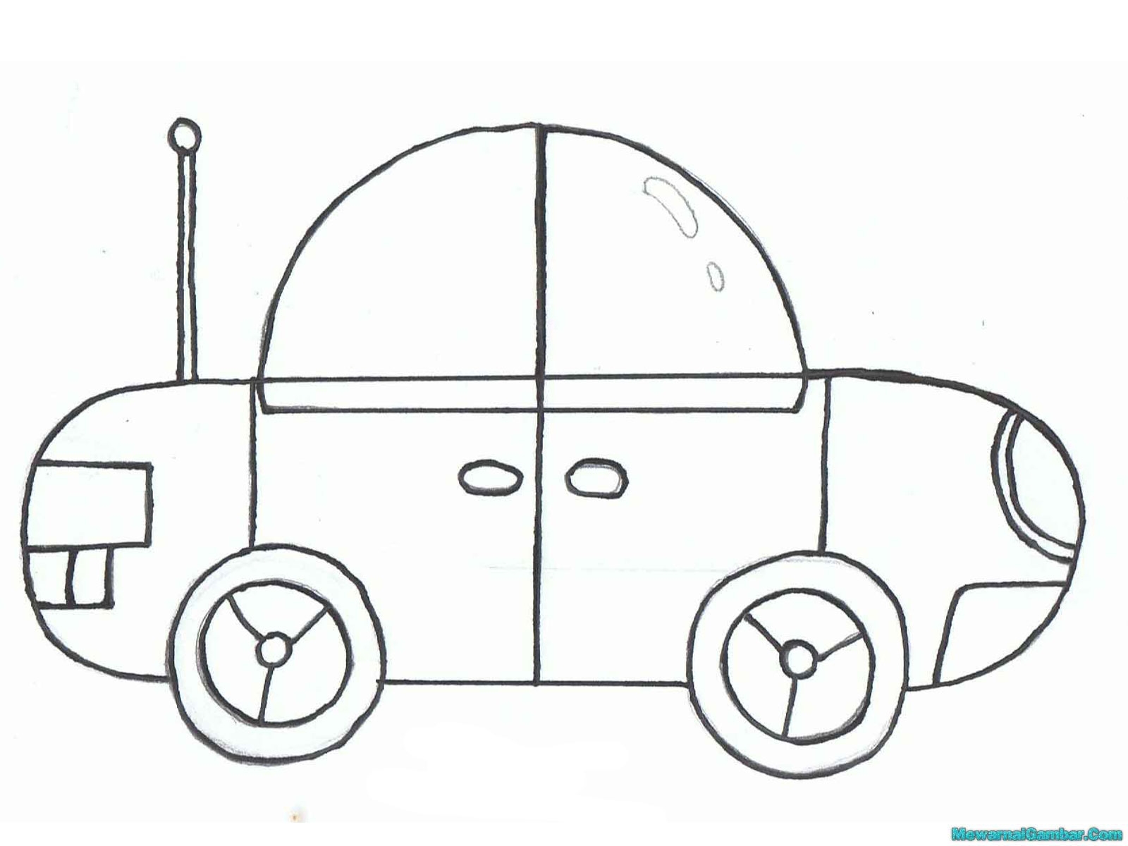 Belajar Mewarnai Gambar Mobil | Mewarnai Gambar