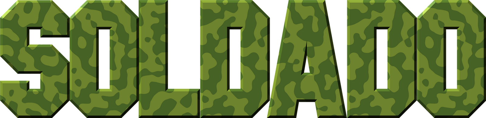 Alfabeto camuflagem militar de soldados - Amanhã é outro dia