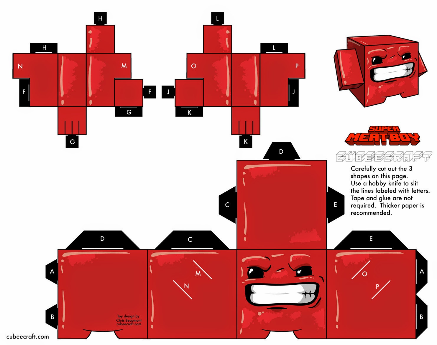 Paper craft México: meat boy
