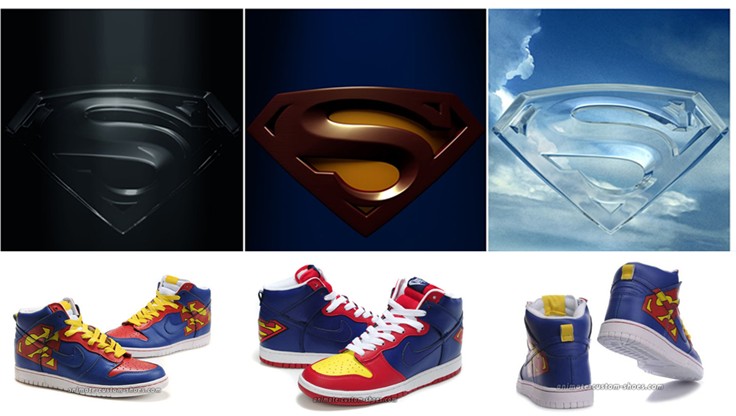 Animate Custom Shoes: Superman Nike Shoes Custom High Tops Blue