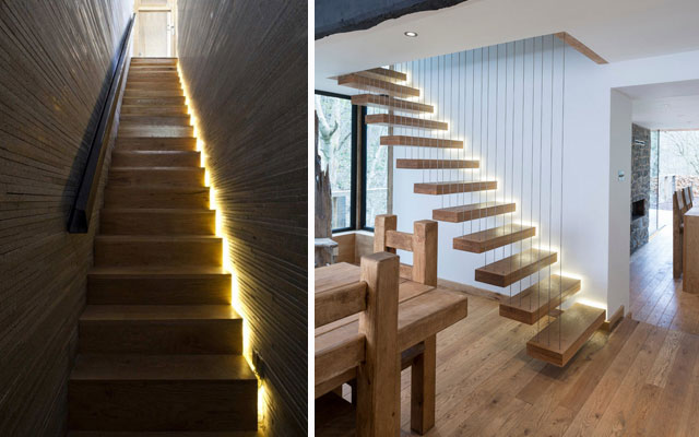 Marzua: Ideas para decorar escaleras con luz