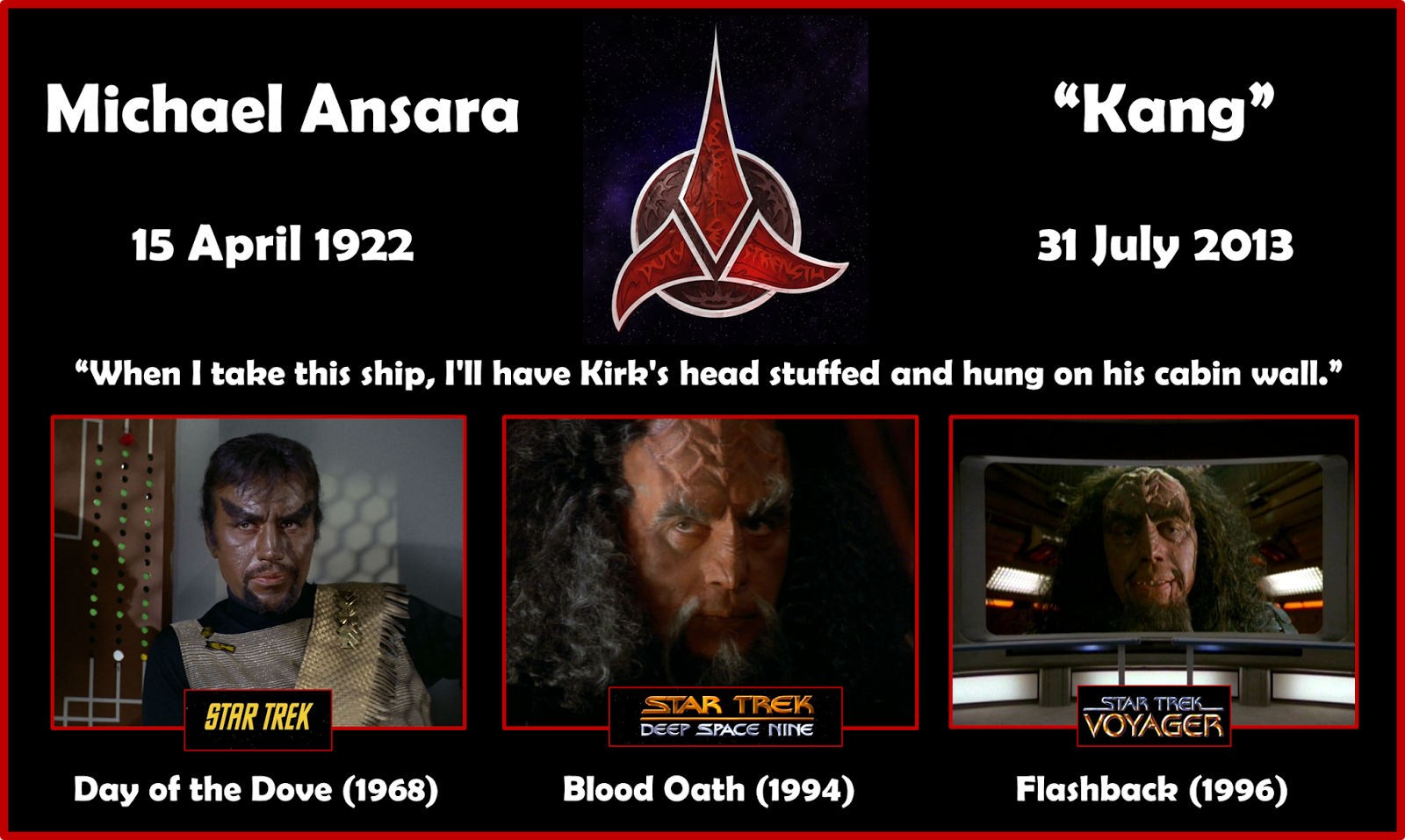 Some Kind of Star Trek: Dahar Master Kang