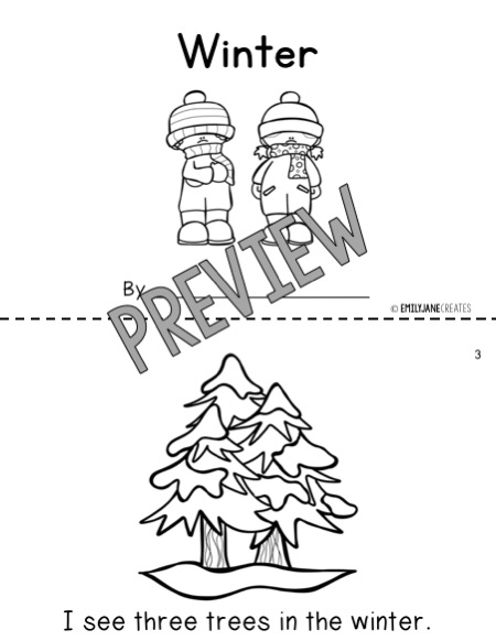 Emily Jane Creates: DECEMBER NO PREP KINDERGARTEN PACKET-OVER 100 PAGES!