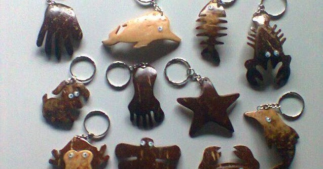 How To Make Keychain From Coconut Shell - Recycle Things
