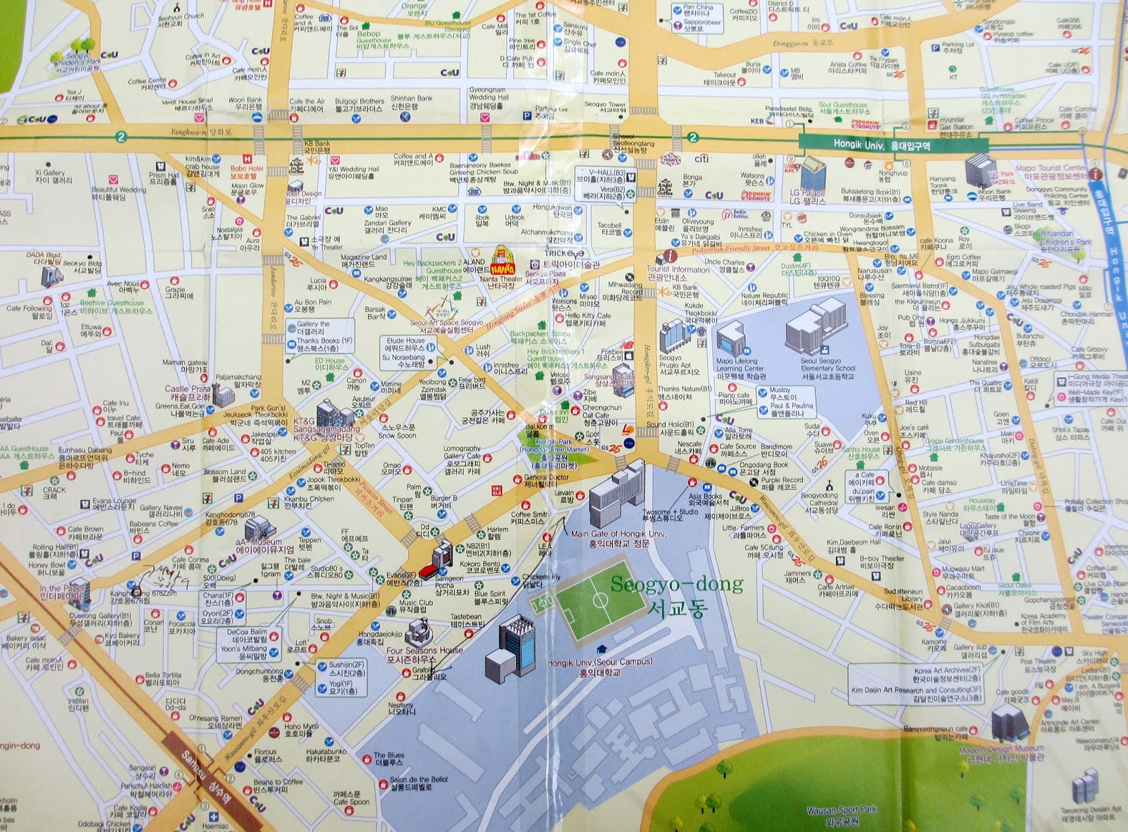 Hongdae+Map.JPG (1600×1180) | Hongdae, Korea travel, Quaint