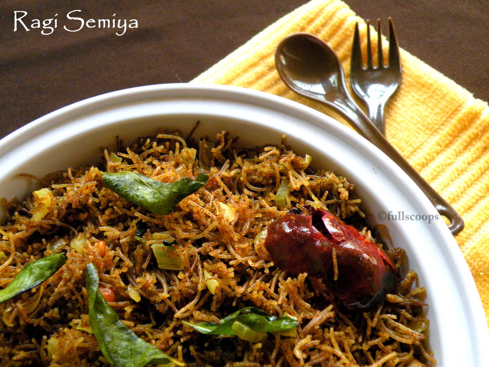 Ragi Semiya Upma | Ragi Vermicelli Upma | Finger Millet Noodles ~ Full ...