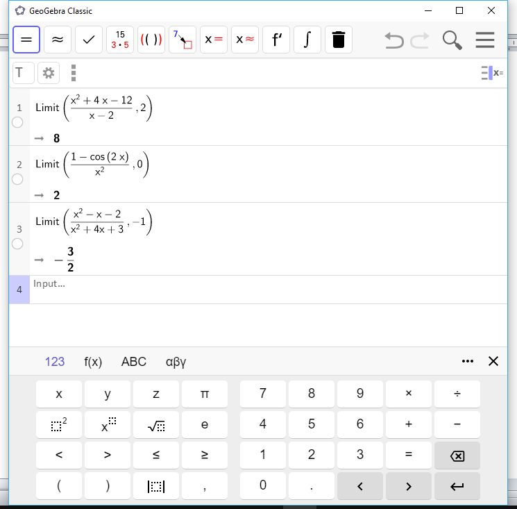 Cara Menghitung Limit Menggunakan GeoGebra