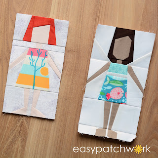 easypatchwork with Karen Ackva: paper dolls pattern