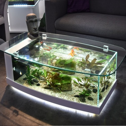 36 Model Meja Aquarium Modern dan Tampil Beda - Rumahku Unik