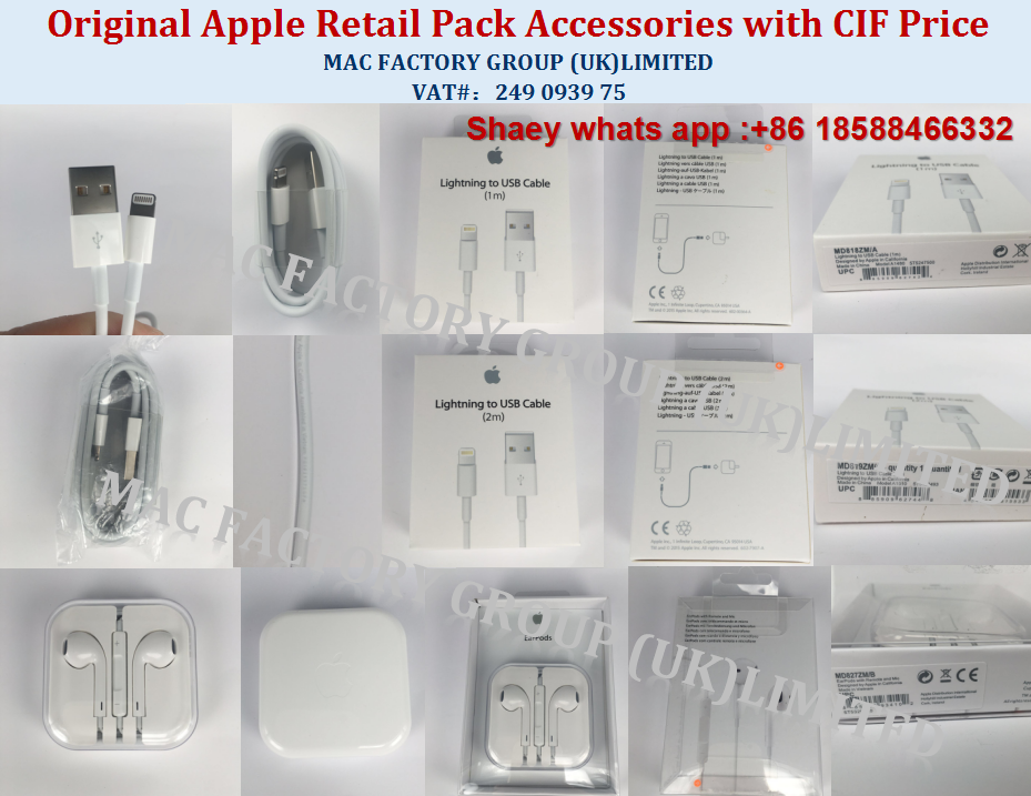 Apple accessories with retail pack : Original Apple Retail Pack ...