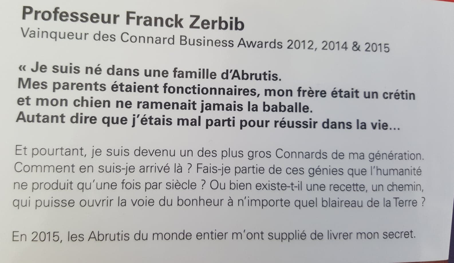 Misery Bay : Comment devenir un connard du professeur Franck Zarbib