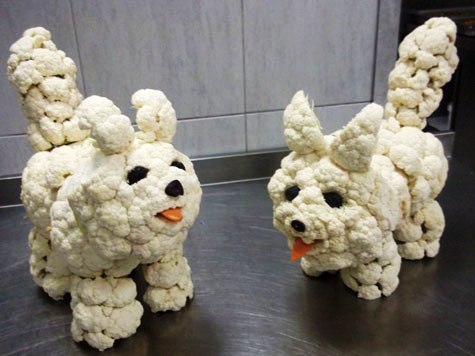 Cute cauliflower carving ~ projects art craft ideas