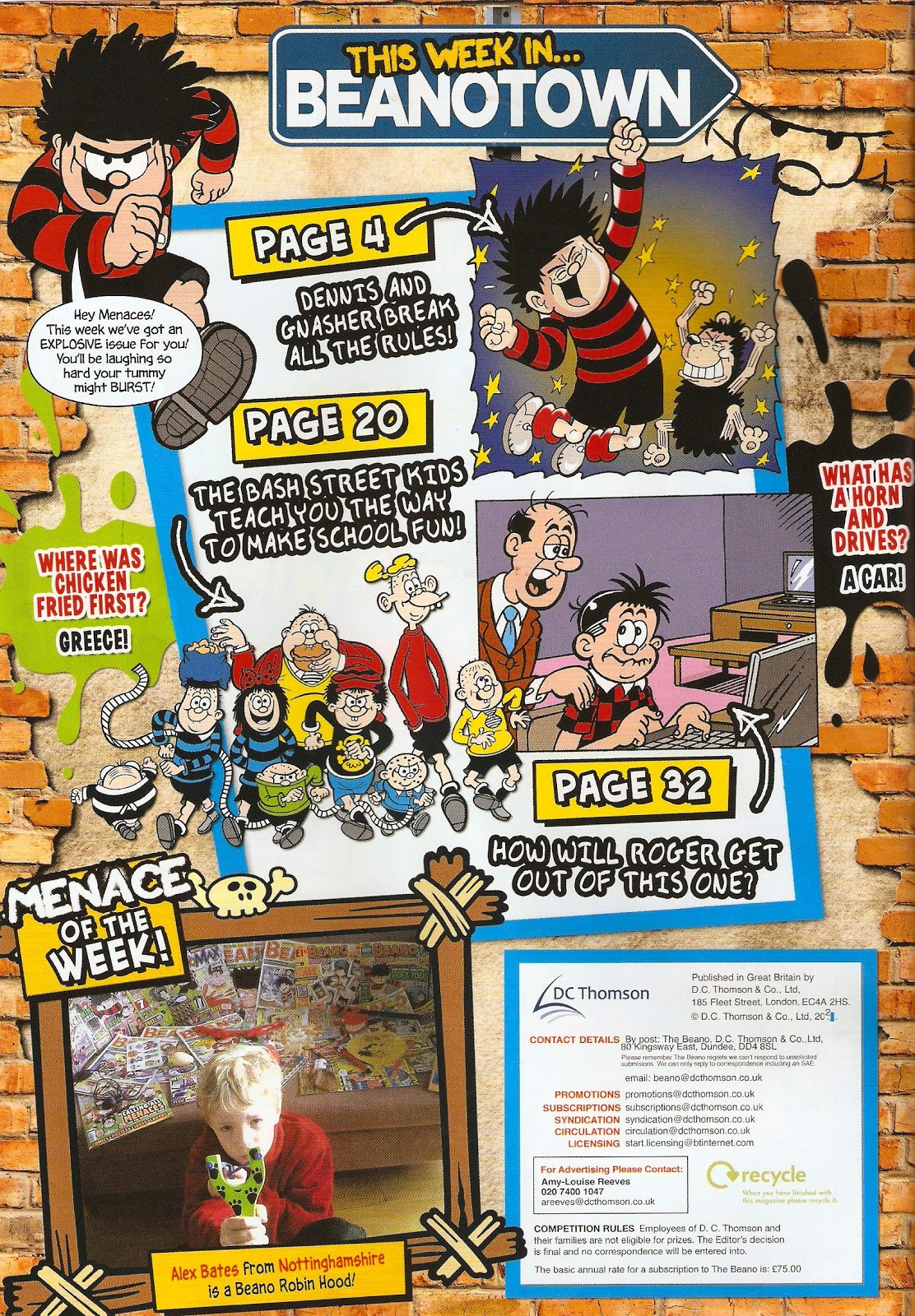 Wacky Comics!: This Week In... 2011 - The Beano