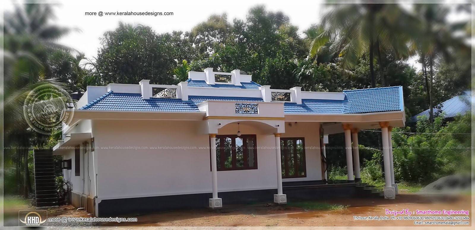 Flat roof villa, modern contemporary style | keralahousedesigns