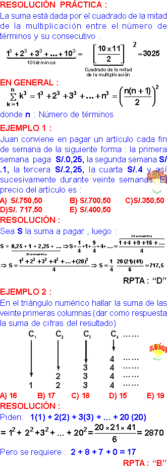 SUMATORIAS Y SUS PROPIEDADES EJERCICIOS RESUELTOS PDF