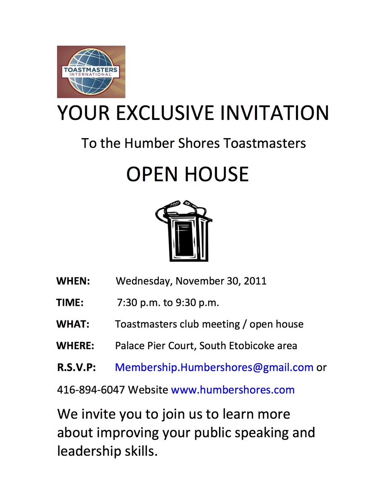 Humber Shores Toastmasters