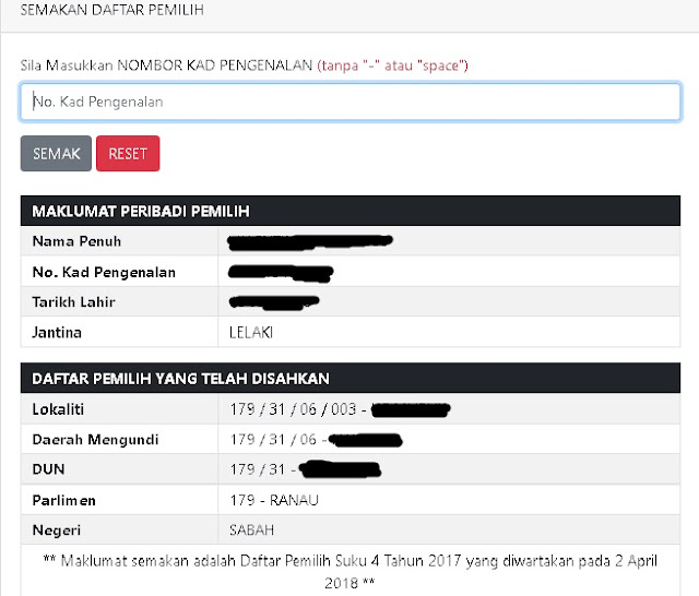 CARA SEMAK DAFTAR PEMILIH SPR - PANDUAN SEMAKAN