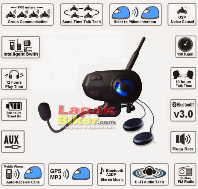 F9 - Bluetooth Headset & Conference call Intercom - Lapak Biker