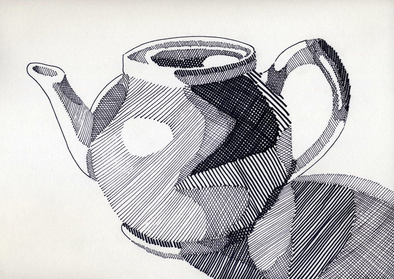 teapot crosshatching.jpg 1,272×900 pixels | Perspective pictures ...