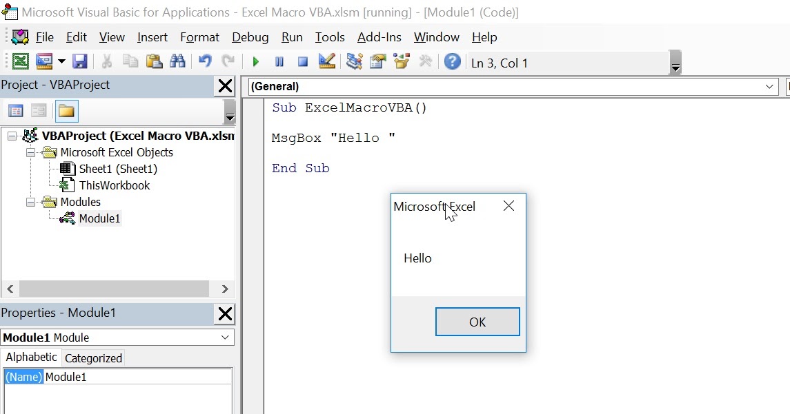 Excel Macro VBA: Excel Macro - VBA - Message box Excel Macro VBA: Excel Macro - VBA - Message box