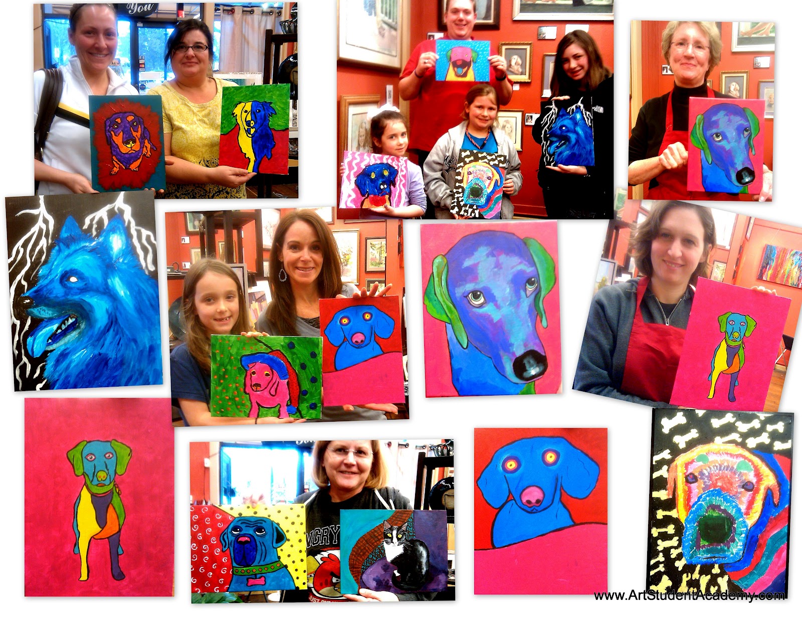 Art Student Academy: Pop Art Pets AND Paint your Pet classes