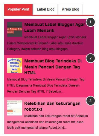 Membuat TAG VIEW KEREN Popular Label dan Arsip pada Blogger | 5BAB5
