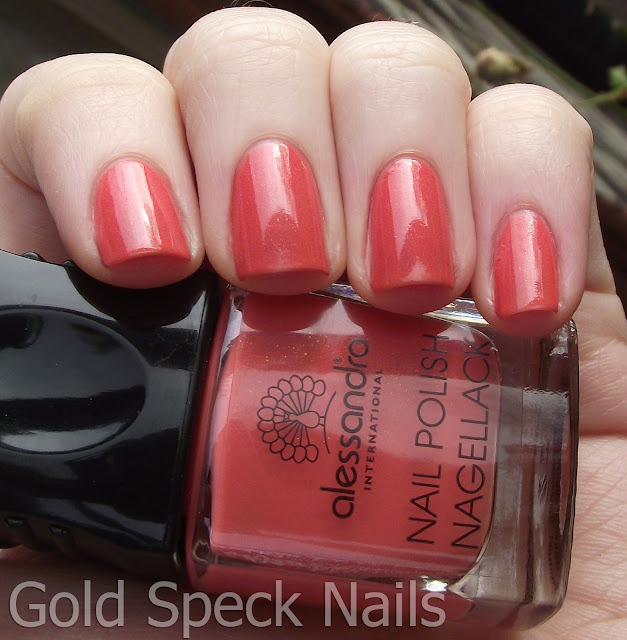 Gold Speck Nails: Alessandro International - Pomegranate Swatch & Review