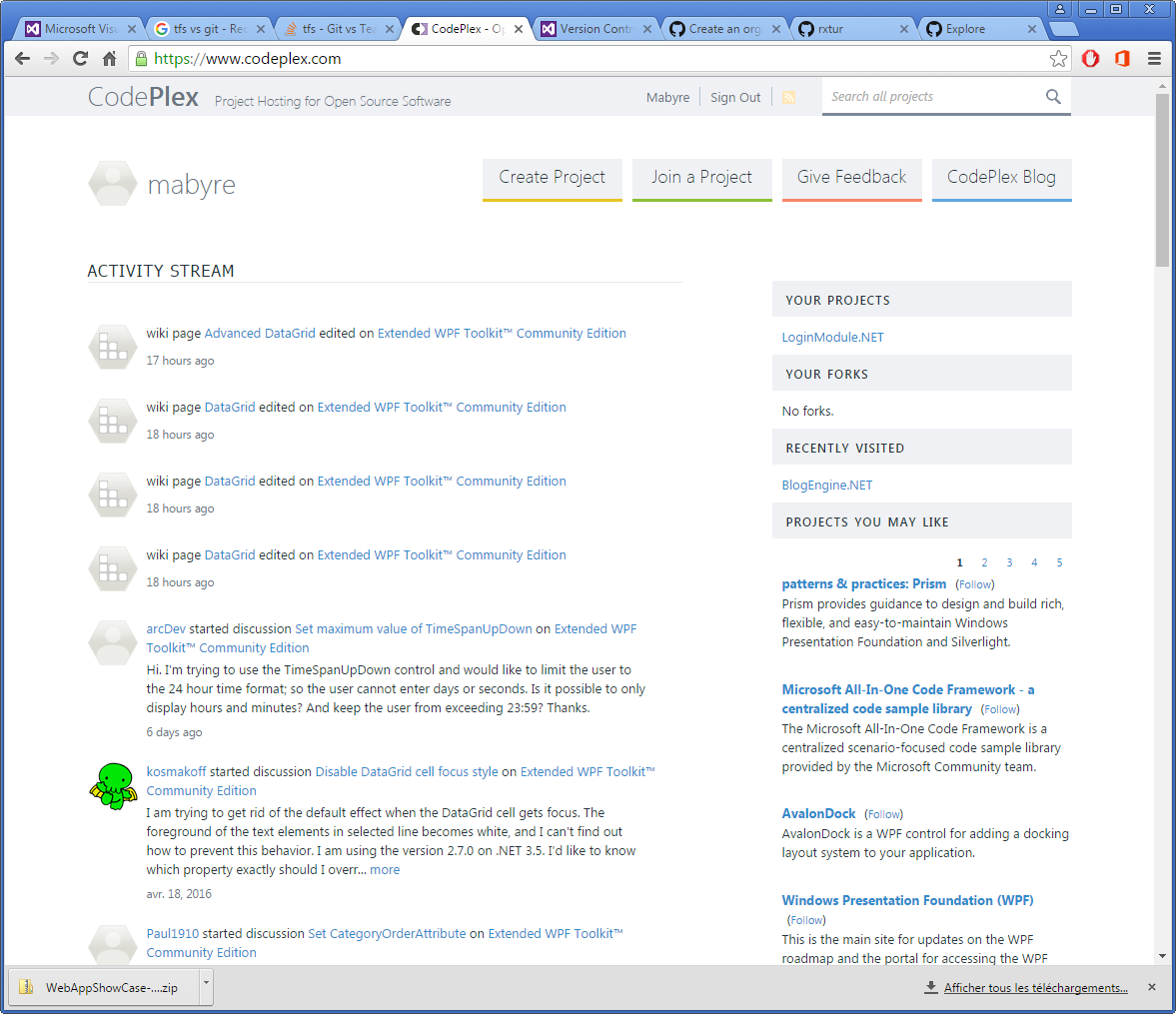 C# .NET: TFS vs Git vs Codeplex comment contrôler vos codes sources