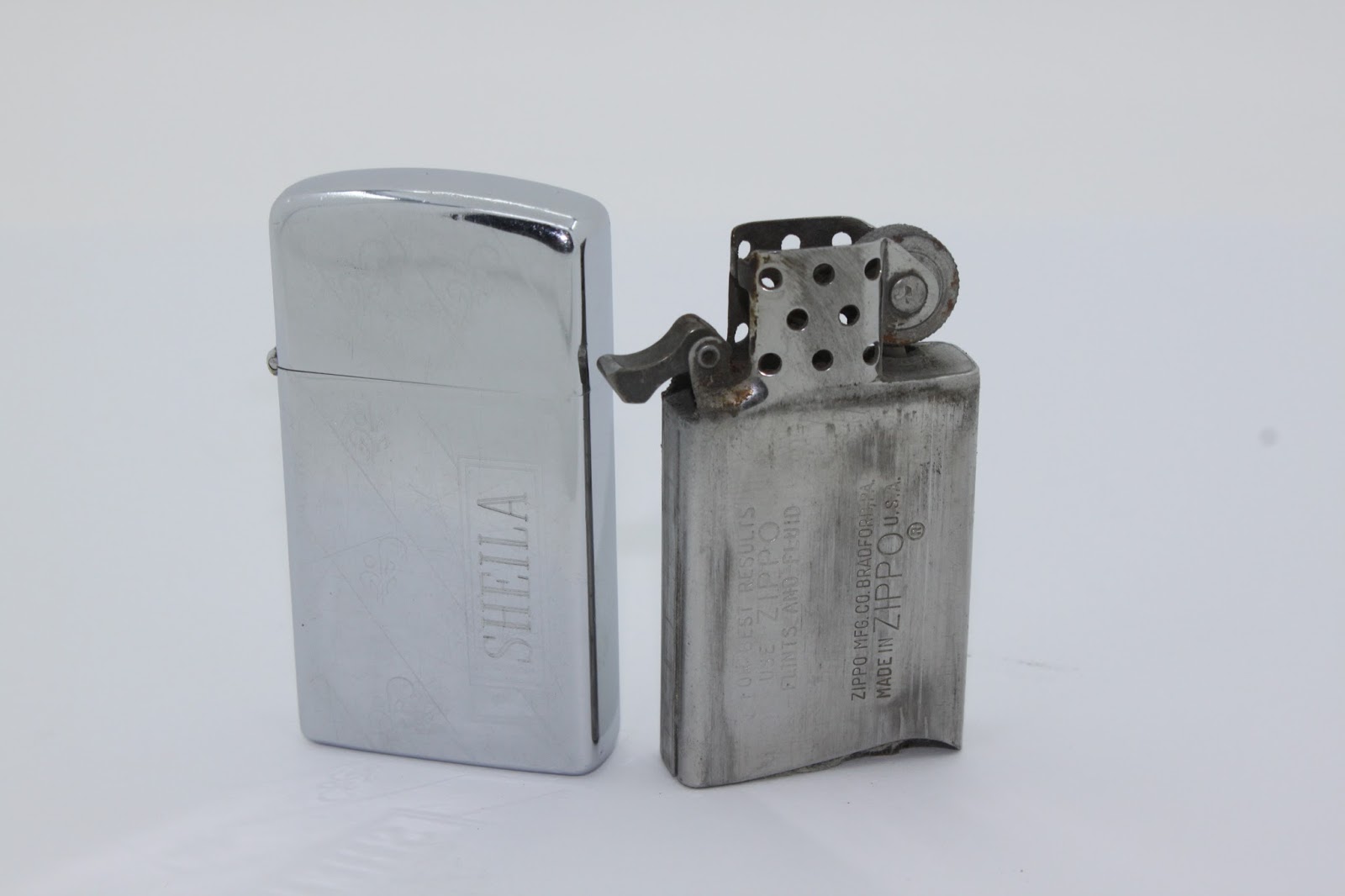 ziq ZIPPO collections: ORIGINAL ZIPPO SLIM LIGHTER YEAR 1976 CODE : 4004