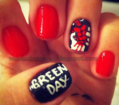 Otome Nail Art: Green Day Nail Art