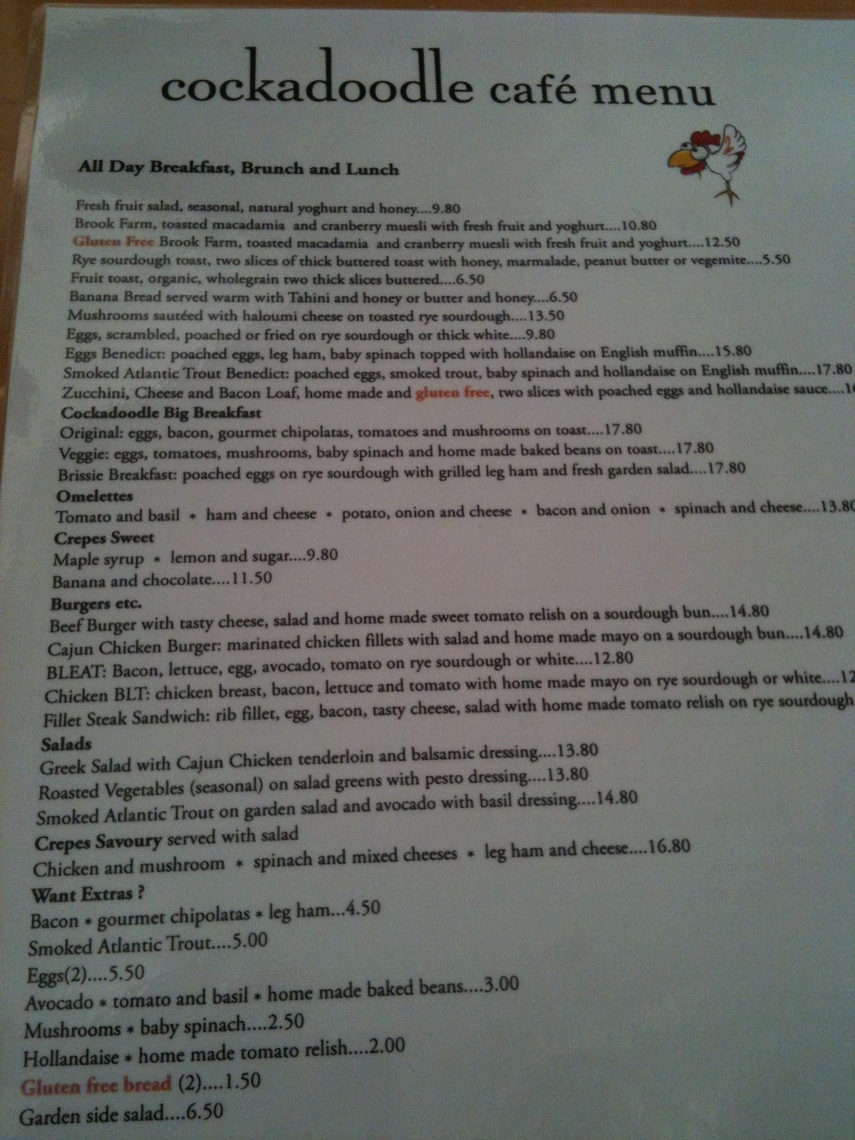 Amy's Eatery Adventures: The Cockadoodle Cafe and Espresso Bar