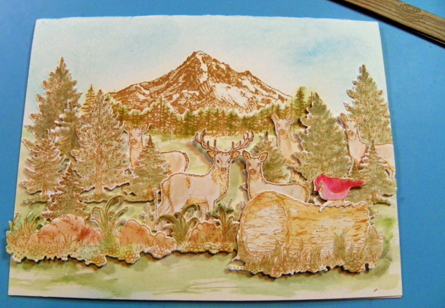 Finding Snippets of Time to Craft: Snowy Mountain Card