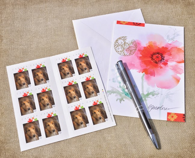 Three Dogs in a Garden: Make your own Custom Postage Stamp!