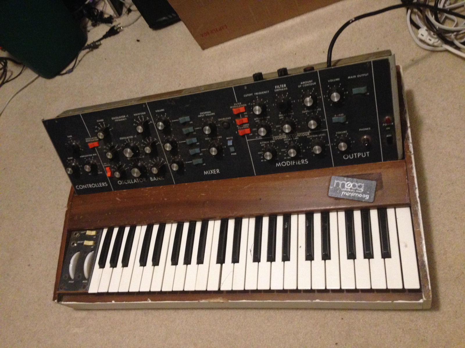 MATRIXSYNTH: Minimoog Model D Keyboard Synthesizer (73) SN 4376