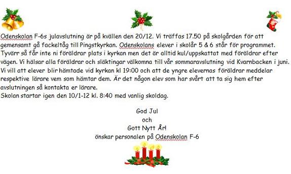 Muninsidan: Julavslutning