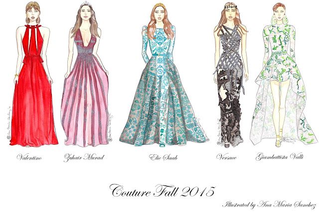 Amaria Studio: Couture Fall 2015 Illustrations