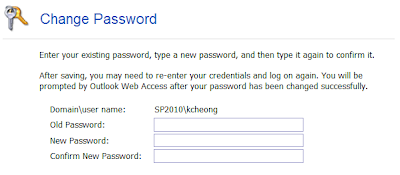 SharePoint Tips N Tricks 4 Newbie: Change ADS Password Webpart