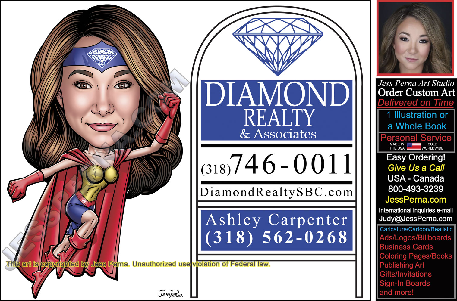 How to Order Ad Cartoons and Caricatures: Real Estate Superhero ...