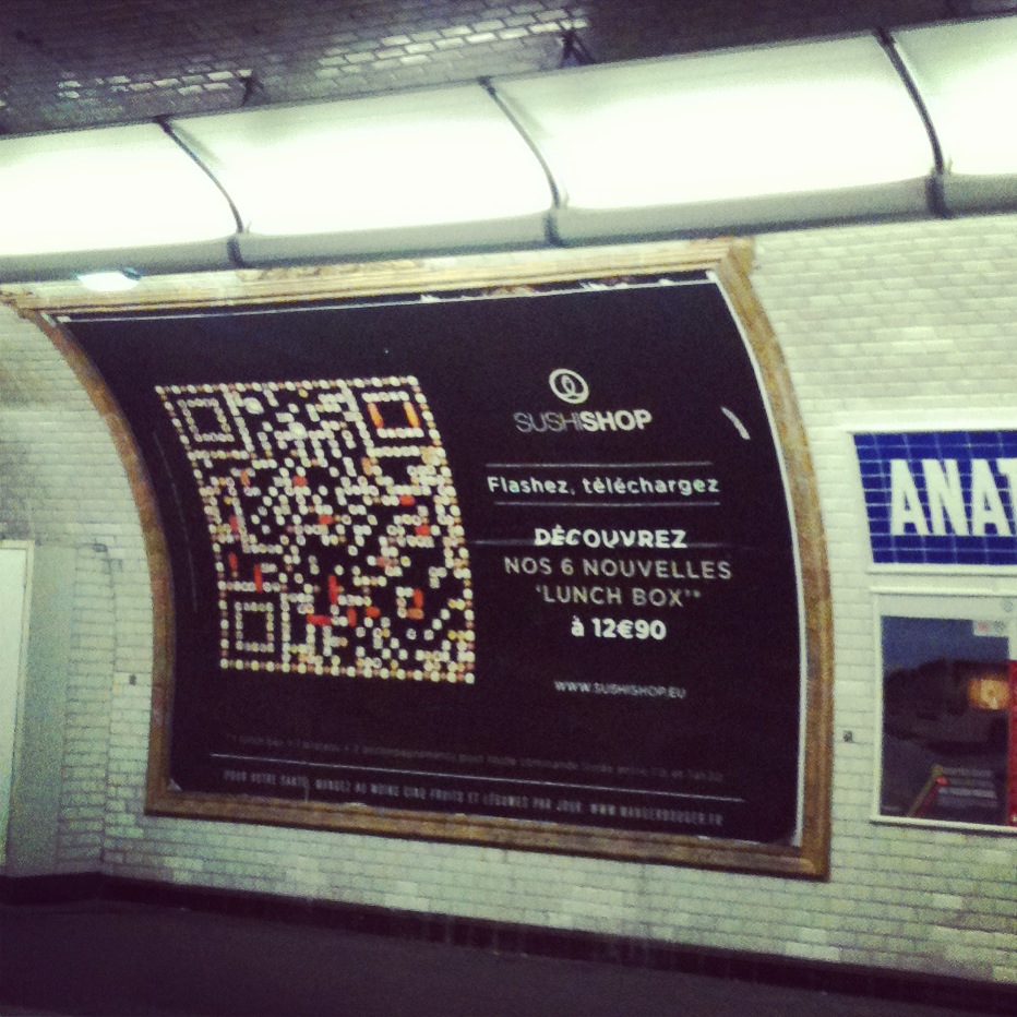 Ads in the City: Sushi Shop: Creative QR Code