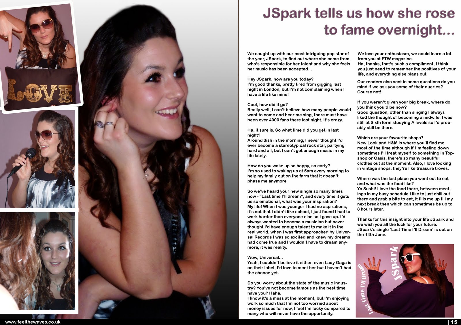 Ashleigh Monks' Media Blog: Double Page Spread - Interview