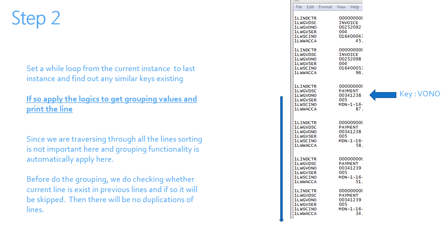 { Life Between Curly Brackets }: How to group un sorted lines in two steps