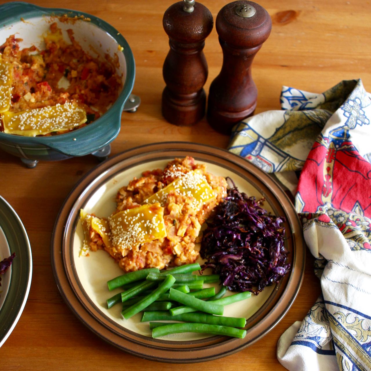 Green Gourmet Giraffe: Cheesy lentil bake (vegan)