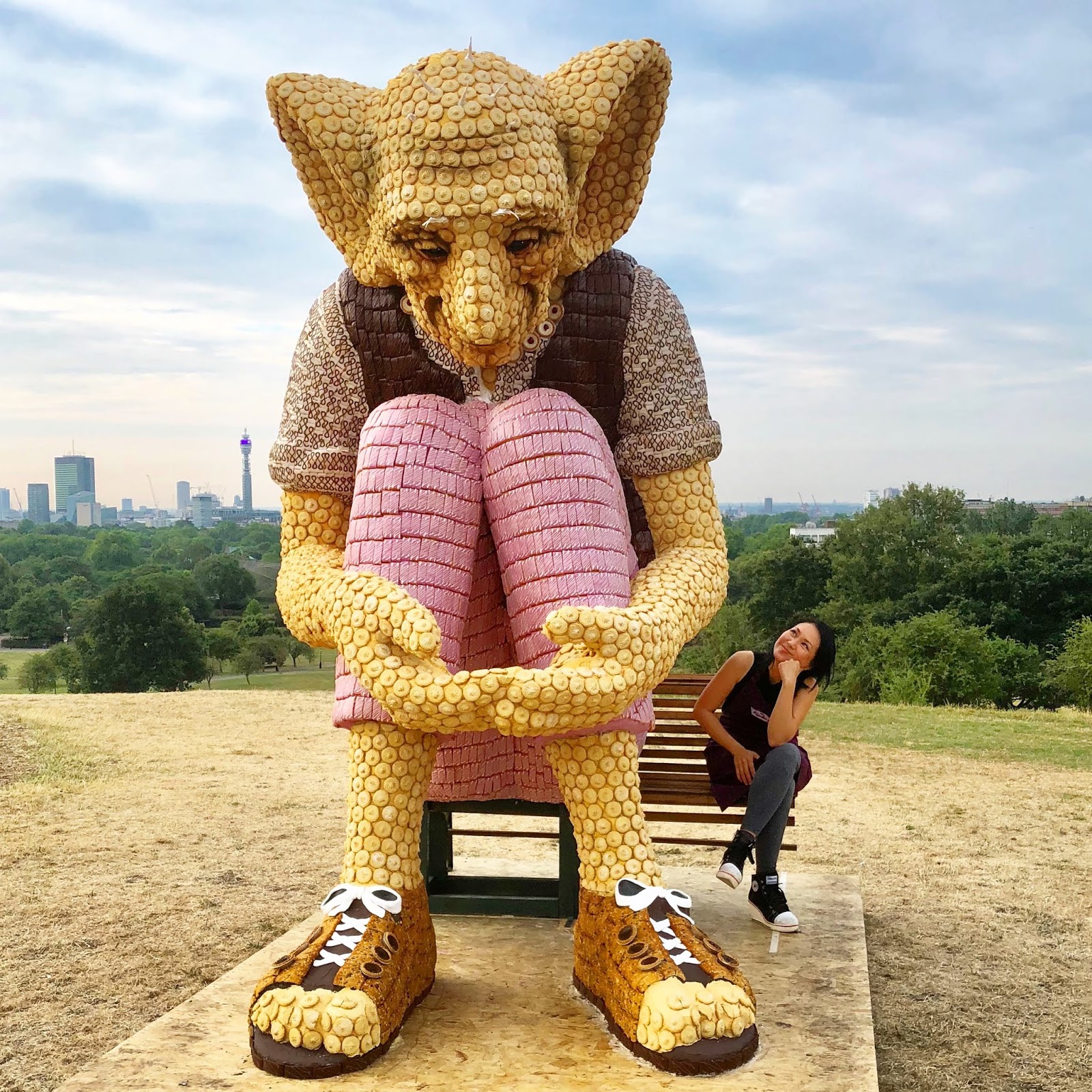 Giant sculpture of Roald Dahl's BFG (Big Friendly Giant) made out of Mr ...