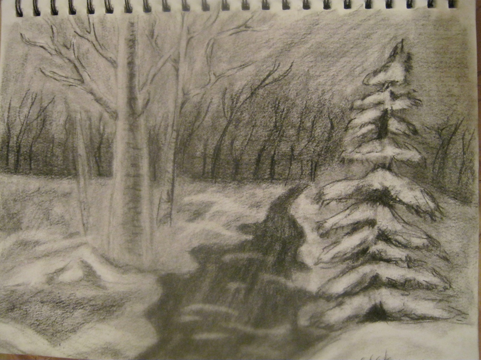 Al`eh's Writings: Newest Drawing (Winter Scene)