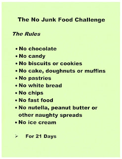 What's happening in my playground: The No Junk Food Challenge