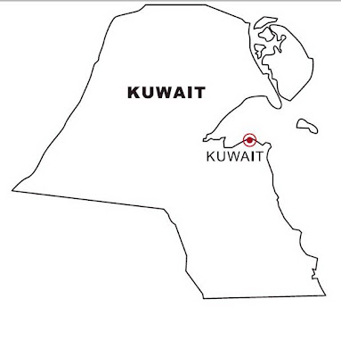 Laminas para Colorear | Coloring Pages: Mapa y Bandera de Kuwait para ...