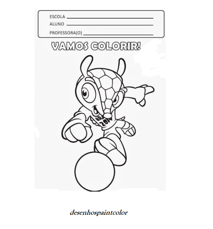 Fuleco Mascote Oficial - Desenhos Para Colorir - Colorir | Desenhos ...